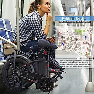 Vivi Gopina Electric Bike, 16" x 3.0 Fat Tire Electric Bike, Peak 500W Step Thru Electric Bicycle, 48V Removable Battery, Up to 40 Miles, LCD Display, 20mph, 7 Speed, UL 2849 Certified