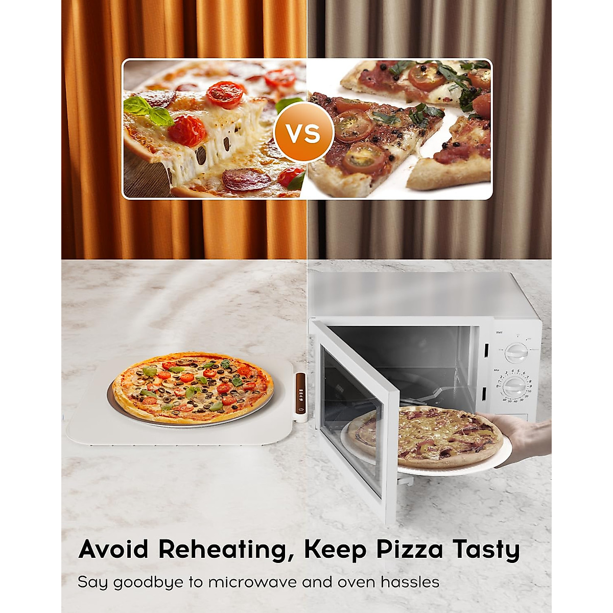 iTRUSOU Electric Warming Tray - Full Surface Heating,Rollable & Portable,Premium Silicone Nano-Material,3 Temperature Settings,Auto Shut-Off -Versatile Food Warmer for Pizza, Meals, and More