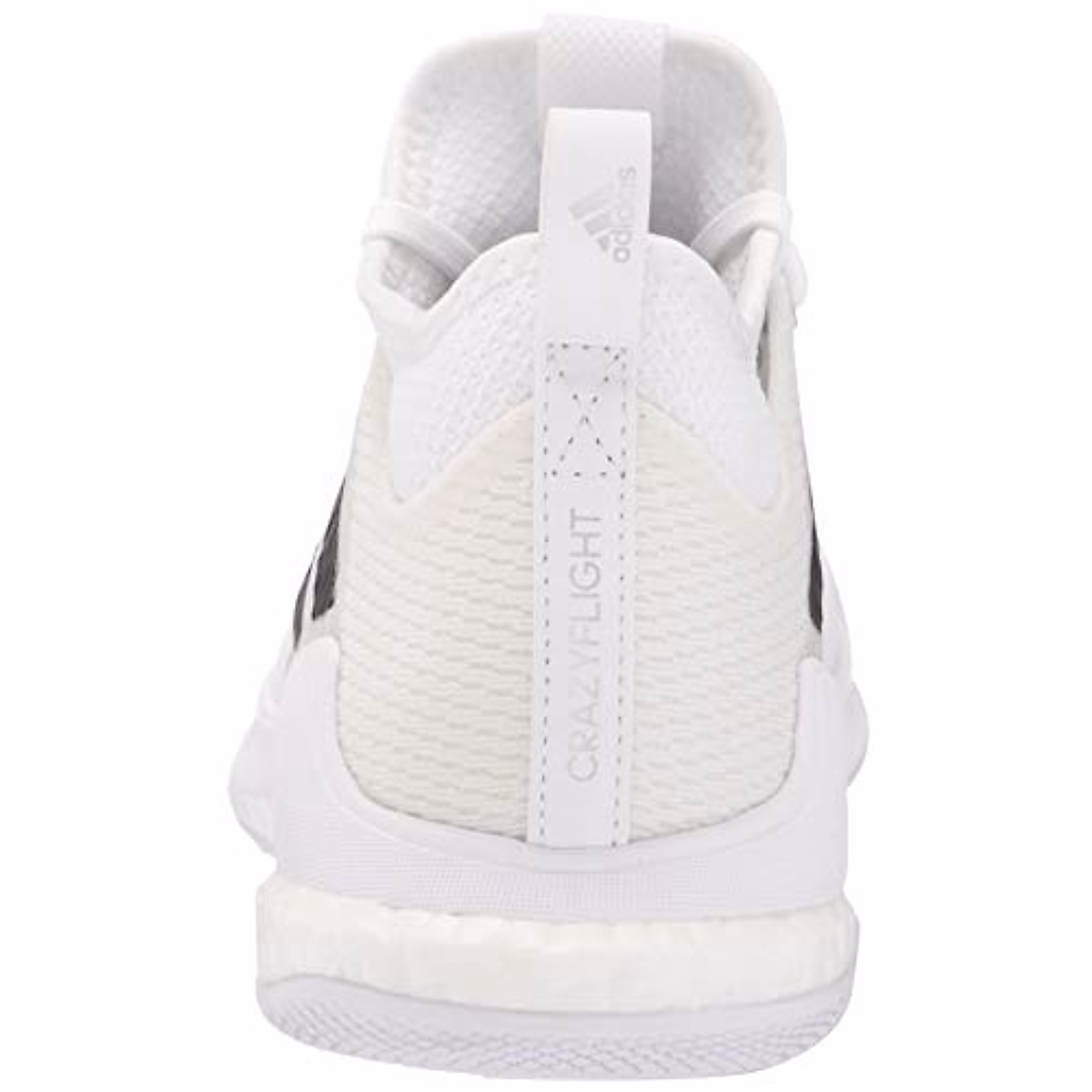 adidas Women's Crazyflight Mid Volleyball Shoe, White/Black/Grey, 8