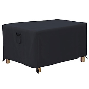 ABCCANOPY Coffee Table Cover Universal Outdoor Table Cover Small Table Cover Waterproof and Dustproof Furniture Cover 48x26x18 Black