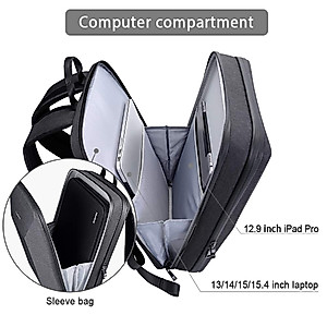 Smatree 16inch Laptop Backpack for Men, Business Travel Big Backpack, Shock Protective Laptop Bag for 13-16 inch MacBook Pro 2021 Newest, Macbook Pro 2021 16inch and 12.9/13/14/15.6 inch Laptop,Black