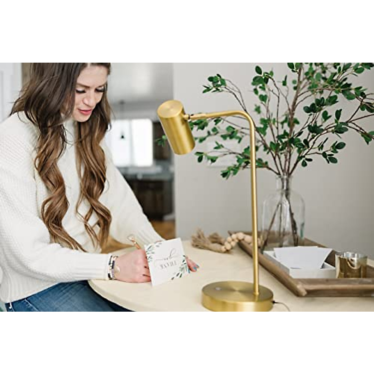 Gooji 4x6 Greenery Leaves Gold Foil Thank You Cards (Bulk 20-Pack) Matching Peel-and-Seal White Envelopes | Assorted Set, Watercolor | Birthday Party, Baby Shower, Weddings, Greeting, Blank Notes