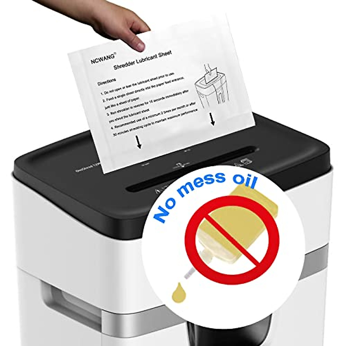 24PCS Paper Shredder Lubricant Sheets Shredder Oil Sheet for Blades