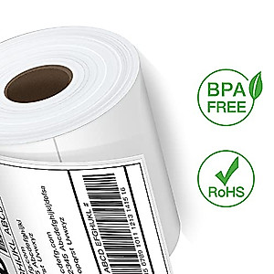 POLONO Label Printer, PL420 4x6 Thermal Printer, High-Speed Shipping Label Printer, Commercial Direct Thermal Printer, Shipping Label, 4 x 6 Direct Thermal Labels, 220 Labels/Roll