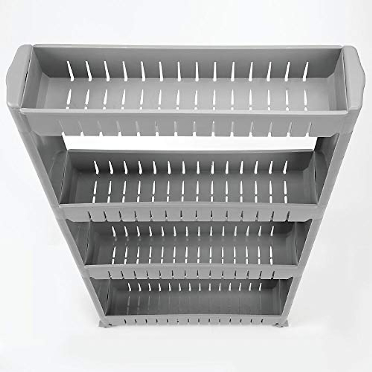 mDesign Portable Slim Plastic Rolling Laundry Utility Cart, Storage ...