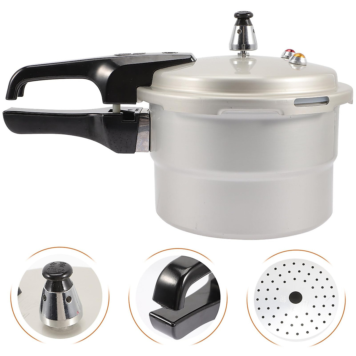 Cabilock 10 Quart Aluminum Pressure Cooker-Release Valve Aluminum Canning Pot Cooker Pot Stove Top Stove Safety