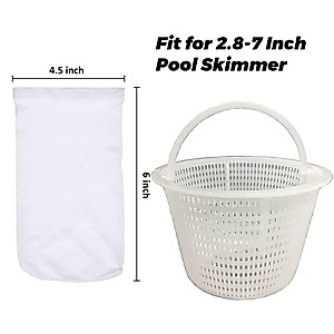 RECHIATO 40 Pack Pool Skimmer Socks for Pool Filters, Filters Baskets and Skimmers to Filter Debris and Leaves, Protact Filter System of Inground and Above Ground Pools