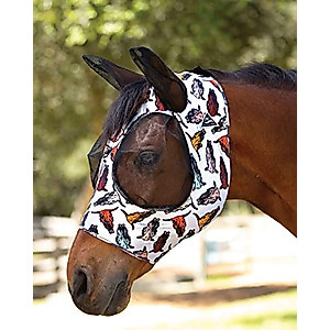 Professional's Choice Pattern Comfort Fit Fly Mask CFM-21 Pattern Comfort Fit Fly Mask Bearpaw Pony