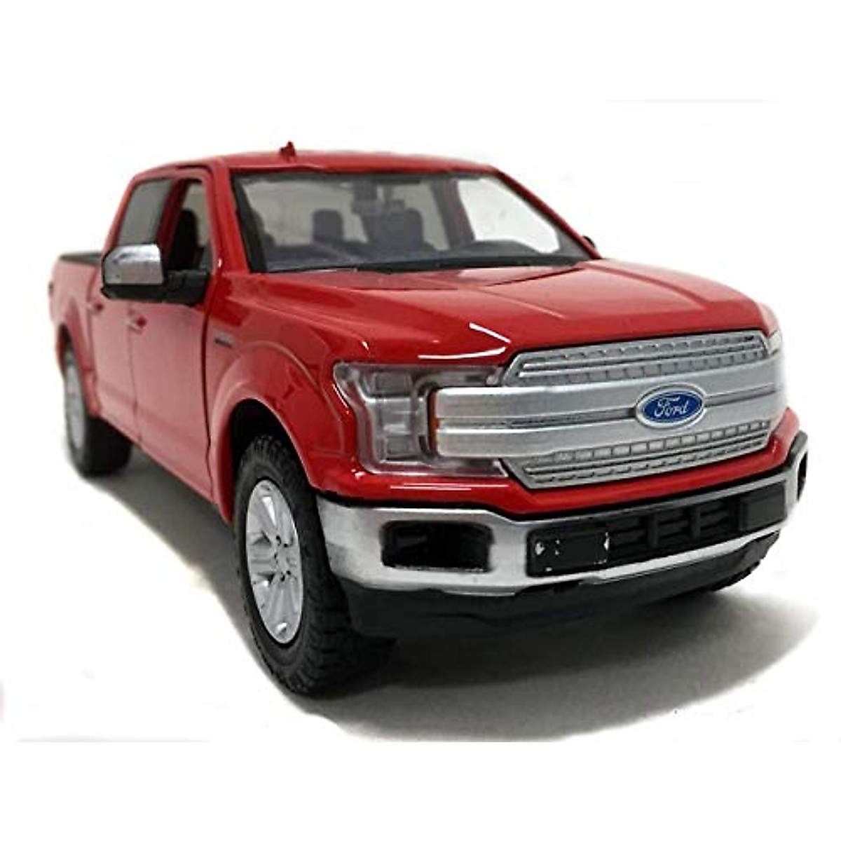 2019 Ford F-150 Lariat Crew Cab Pickup Truck Red 1/24-1/27 Diecast Model Car by Motormax 79363