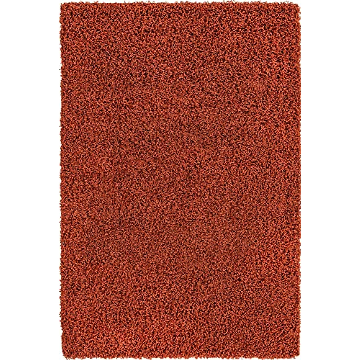 Unique Loom Solid Shag Collection Area Rug (4' 1" x 6' 1", Terracotta)