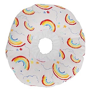 Cat Cone Collar Soft, Cotton Cat Cone Donut Collar, Breathable Adjustable Kitten Cone Bright Color Anti Licking Elizabeth Circle for Small-Sized Dogs and Cats(S)