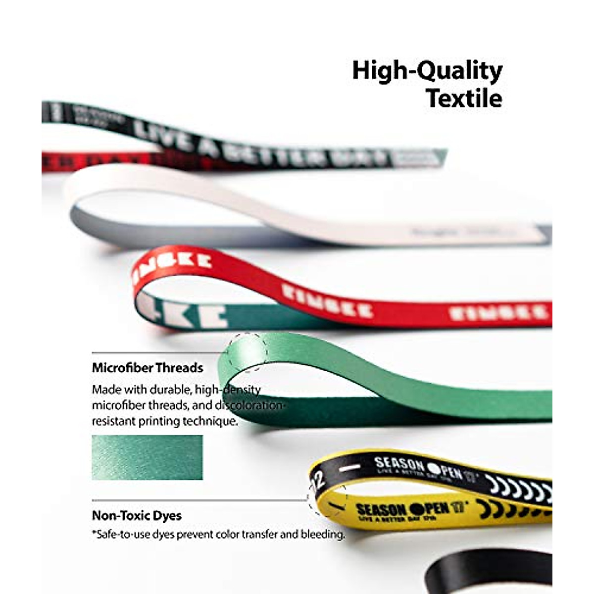 Ringke Band Strap Slim, Microfiber Phone Strap Holders for Smartphone Case - Peacock Green