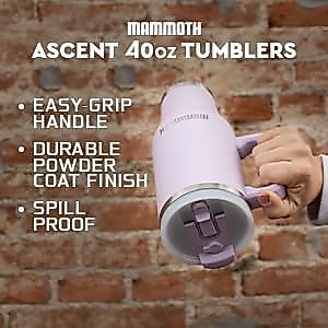 Mammoth Ascent Coral 40 oz Tumbler with Handle