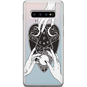 Mertak Case Compatible with Samsung Galaxy A73 A72 5G A71 A70 A53 A52 A32 A50 A21s Witchcraft Flexible Horror TPU Design Slim Occult Protective Lightweight Silicone Cover Ouija Board Oracle Hands