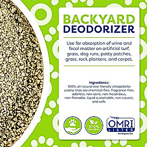 Zeofill Backyard Deodorizer – Eliminates Pet Urine Odors on Potty Patches, Artificial Turf, Grass, Lawns, Patios, Concrete & Playgrounds | Dog, Cat Litter Box Odor Eliminator & Freshener | 8 lbs.