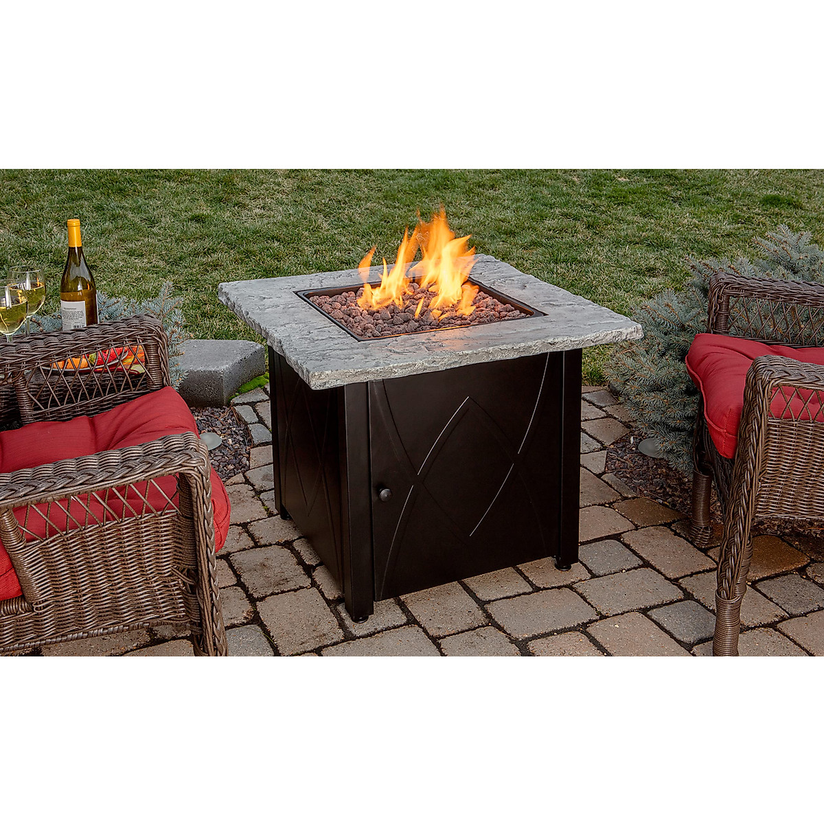 Endless Summer GAD1445DH Propane Gas Outdoor Fire Table, Brown