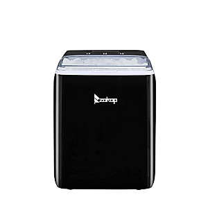 NA 120V 150W 44lbs/20kg/24h Ice Maker Black Plastic Transparent Cover/Display Commercial/Household