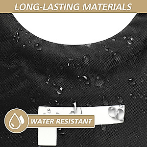 Maxsilan 125L X-Large Laundry Basket, Freestanding Tall Clothes Hamper, Collapsible Laundry Bag,Waterproof with Foam Protected Aluminum Handles for College Dorm, Family, Black