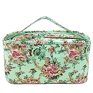 Weabetfu Knitting Bag Large Size,Yarn Storage Organizer Tote Bag Holder Case Cuboid with Zipper Closure and Pocket for Knitting Needles Crochet Hooks Project Accessories,Easy to Carry(Up to 14 Inch)