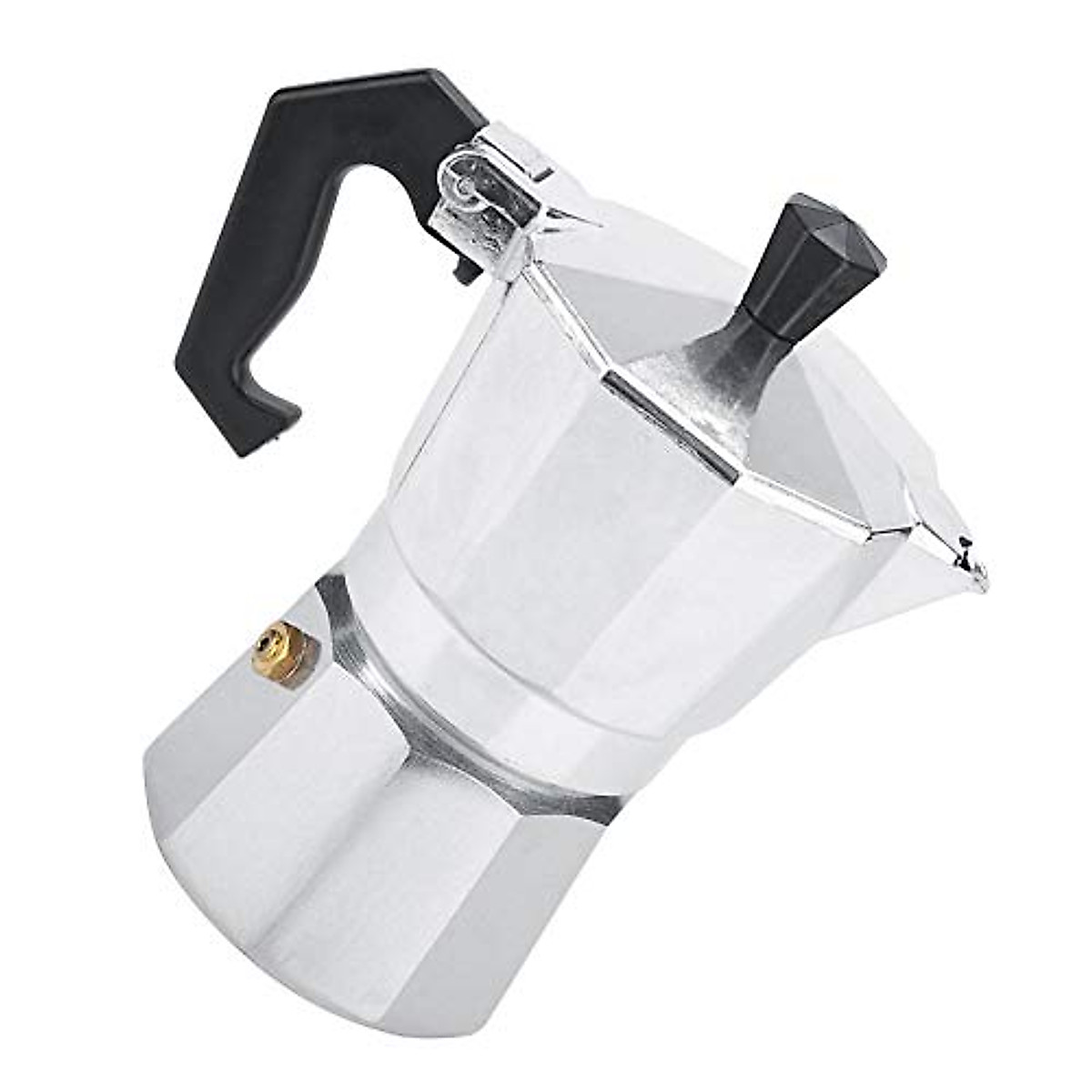 Mocha Pot, Aluminum Classic Espresso Coffee Maker Stove Moka Pot Home Office Use 100ML 2-Cups