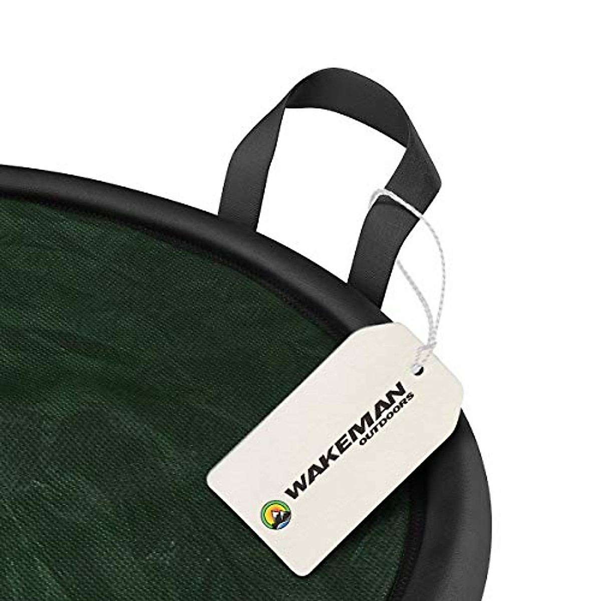 Collapsible Trash Can- Pop Up 33 Gallon Trashcan for Garbage With Zippered Lid By Wakeman Outdoors -Ideal for Camping Recycling and More (Green)