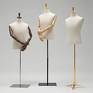 Tailors Dummy Mannequins Display Stable Stand Male Mannequin Torso Body Dress Form Busts with Metal Base Manikin Dummy Model for Clothing Dressform Mannequin