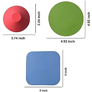 Multi-Purpose Jar Gripper Lid Opener, Non Slip Jar Grips Rubber Pads with 1 Mini Bottle Opener, Jar Opener for Weak Hands (4 Pack)