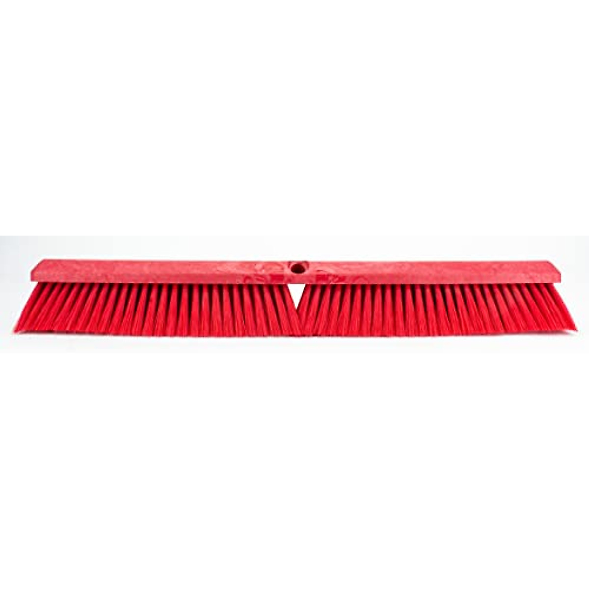 SPARTA 41891EC05 Omni Sweep Plastic Push Broom Head, Heavy Duty, Industrial Broom With Color Code System For Outdoor, Indoor, Garage, Concrete, Patio, Kitchen, Bathroom, 24 Inches, Red