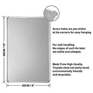 Aulutum Funny Garage Man Cave Decor Metal Signs, If Something Here Offends You Please Let us Know We Can All Use a Good Laugh 8 ×12 Inches