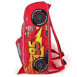 Trendy Apparel Shop Kid's Boys 95 Radiator Springs Car Shaped 16" Backpack - Red