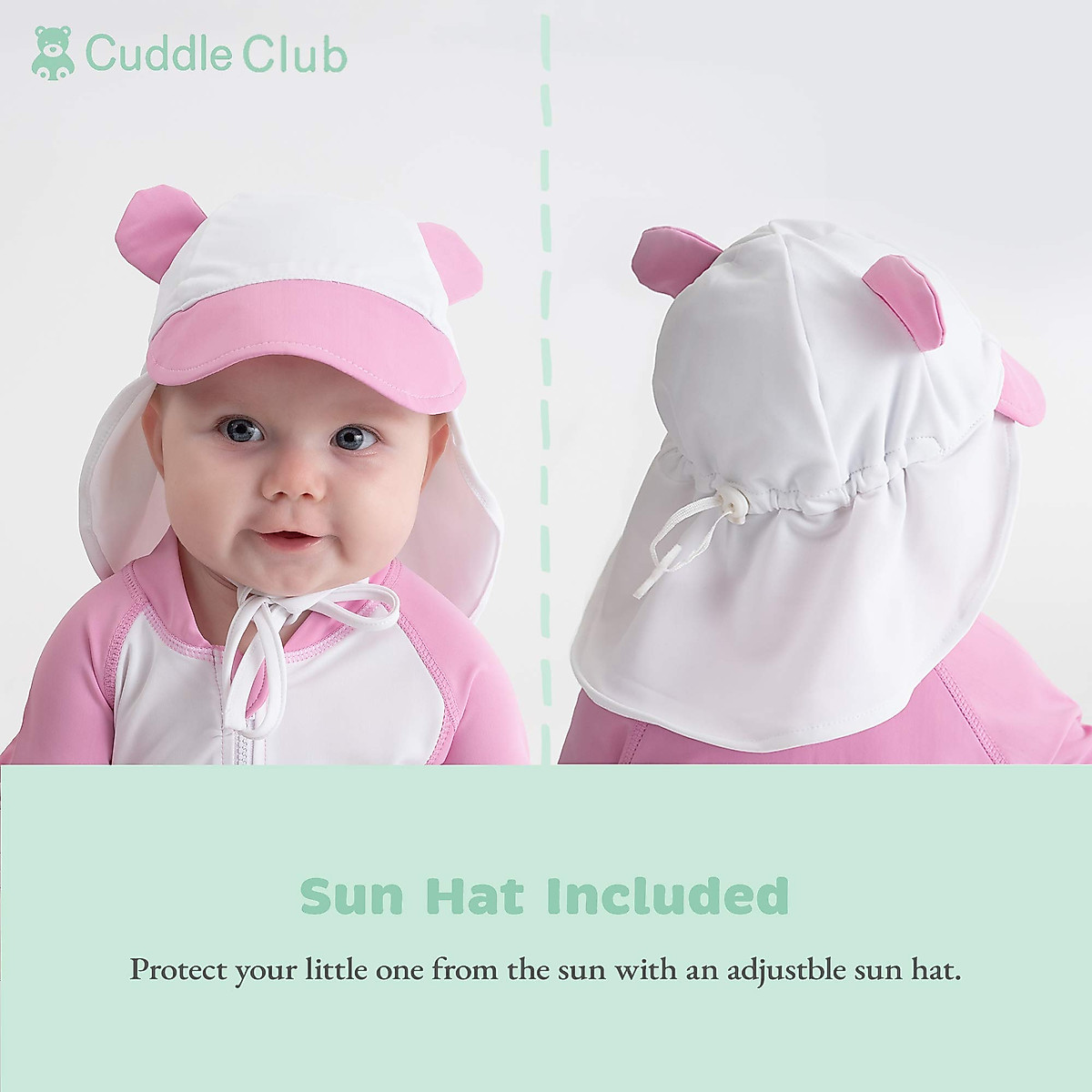 Cuddle Club Baby and Toddler One-Piece Swimsuit | UPF 50+ All-Day UV Protection Infant Sunsuit