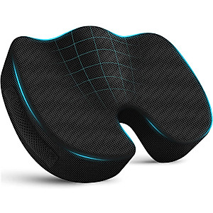 TPE Memory Foam Seat Cushion - Car Gel Seat Cushion,Office Chair Cushion for All-Day Sitting Support, Coccyx, Sciatica Pain Relief Pillow for Desk Chair, Ideal for Office Chair, Home and Wheelchair