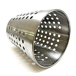 Sturdy Utensil Holder Stainless Steel Kitchen Home Office Dia 4.5" Cutlery Caddy Cutlery Caddy Holder Large 5" H Storage Cooking Cutlery Tools Dry Cookware Organizer Drying Rack Cylinder Basket