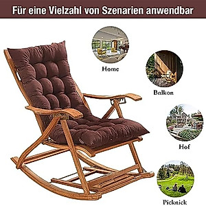 SciAza Adirondack Chair Cushion Comfortable and High Elastic Lounge Chair Cushion Waterproof UV Resistant and Soft High Back Chair Cushion for Garden and Terrace Chairs (Dark Grey,47.2 * 19.6in)