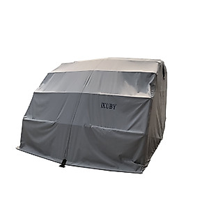 Ikuby SUV Carport, Super Sturdy Heavy Duty Portable Lockable Carport: All Weatherproof Anti UV Waterproof Retractable Car Shed - Steel Frame Auto Shelter for Maximum Durability – Full Protection