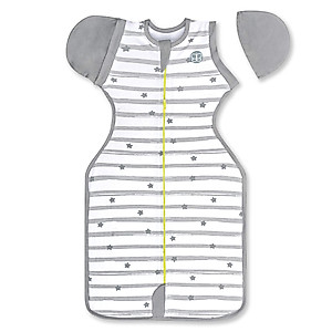 bblüv - Sleëp - Transition Zipper Swaddle Sack with Removable Sleeves -Arms Up Swaddle for Newborns and Infants - Large