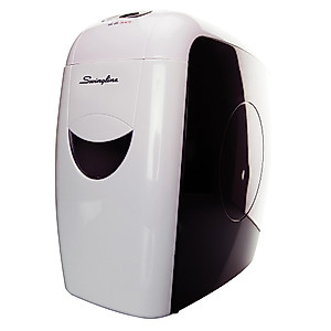 GBC Paper Shredder, 7 Sheet Capacity, Super Cross-Cut, 1 User, Personal, style+ (1758581), White/Black