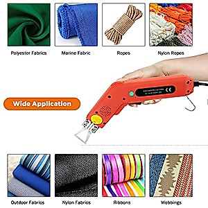 BEAMNOVA Rope Cutter Fabric Cutter,500° C Electric Hot Knife Cutter Tool Kit for Sponge, Cloth, Foam, Extruded Board,Styrofoam,with 4 Blades,Heavy Duty Case and Accessories (110V/100W)