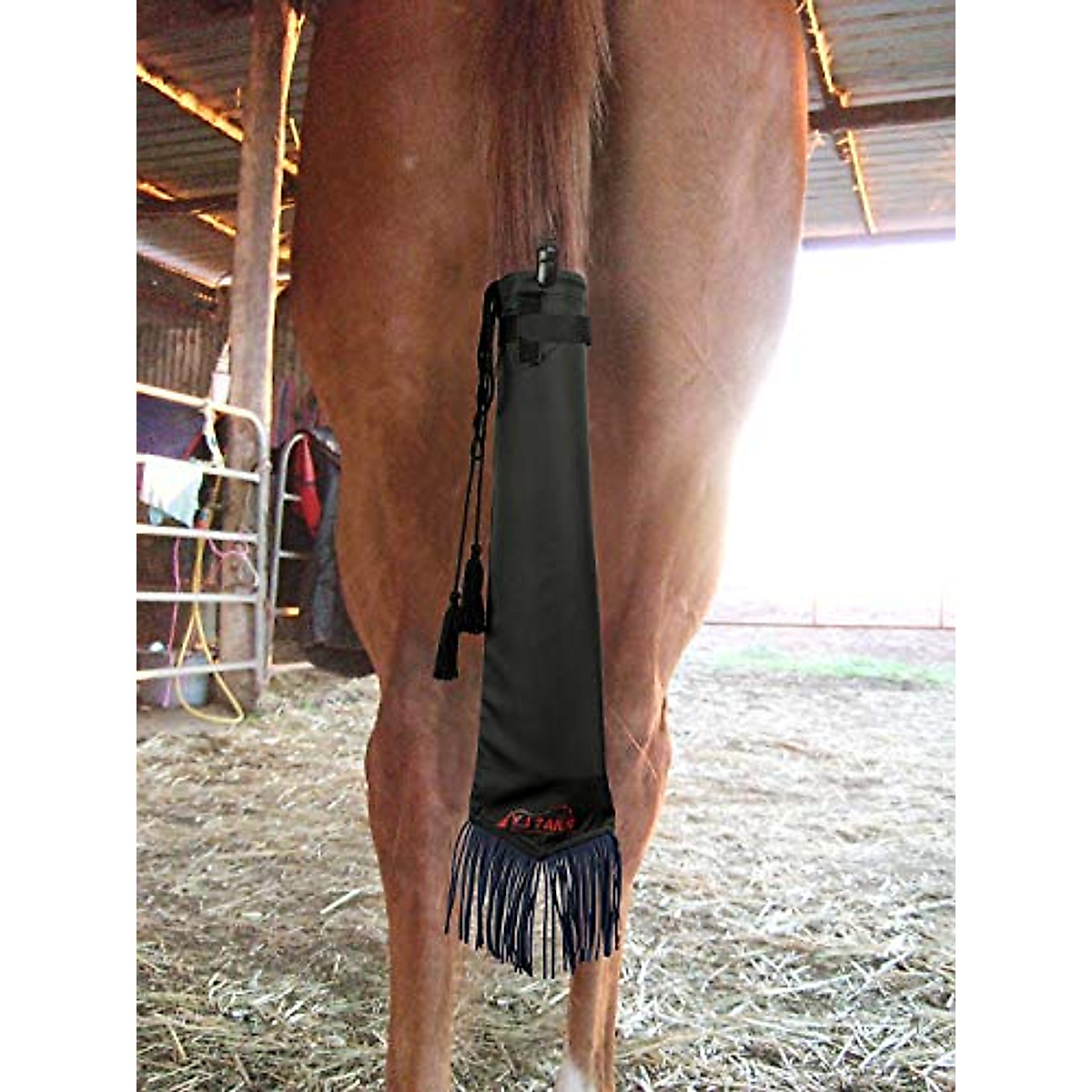 Y.J TAILS Horse Tail Bag, Solid Black