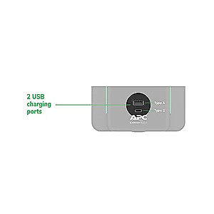 APC UPS 950VA Line Interactive UPS Battery Backup, BVK950M2 Backup Battery with AVR, 2 USB Charging Ports (Type C/Type A), Back-UPS Uninterruptible Power Supply, Black
