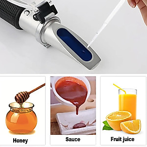 PODEC 3-in-1 Refractometer Honey, Honey Moisture Tester, 10-33% for Measuring Honey Moisture, 1. 5 Times The Clarity & Clear and Accurate Reading, for Honey, Bee Keeping Supplies