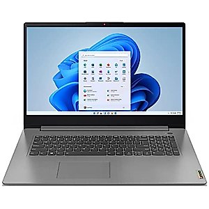 Lenovo IdeaPad 3 17.3" HD+ Notebook Computer, Intel Core i3-1115G4 Dual-core (2 Core) 3 GHz, 8GB RAM, 256GB SSD, Windows 11 Home, Arctic Gray