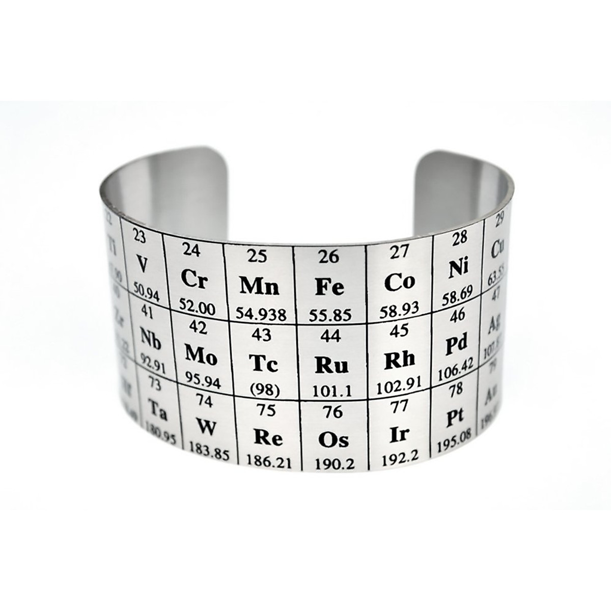 Neurons Not Included Periodic Table of Elements Cuff - Aluminum Wide Bracelet