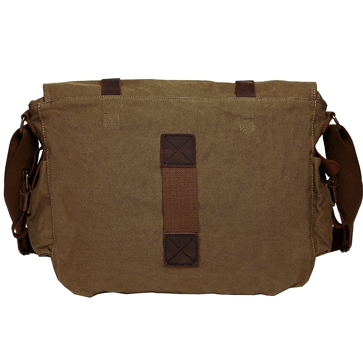 Berchirly Mens Military Canvas Messenger Bag Crossbody College Shoulder Bags Sling Satchel For 17.3Inch Laptop