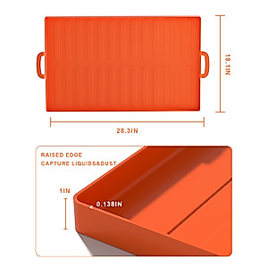 Silicone-Griddle-Mat-Blackstone-Accessories - Cover for Blackstone 28 Inch Griddle Heavy Duty Food Grade Silicone Mat, Protect Griddle from Rodents, Insects, Debris, and Rust