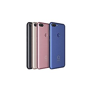 Alcatel 1S Unlocked Smartphone 5024J - 5.5" HD+, 32GB + 3GB RAM Android 9 Pie, 16MP Rear Camera, Dual SIM 4G LTE Face Unlock Fingerprint - International Version (Gold)