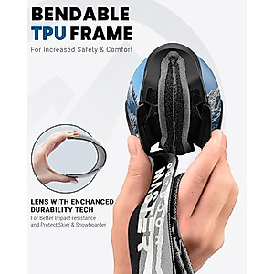 OutdoorMaster Ski Goggles with Cover Snowboard Snow Goggles OTG Anti-Fog for Youth Teenager