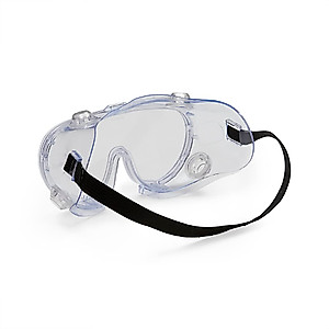 Sellstrom Safety Goggles for Eye Protection, Flexible, Soft Protective Eye Shield for Men and Women with Clear Anti-Fog Lens, Indirect Vent, Black Adjustable Strap, S81210