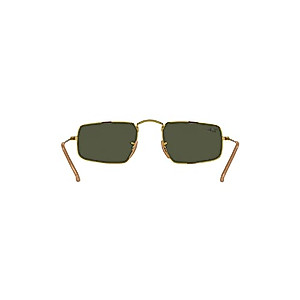 Ray-Ban RB3957 Julie Rectangular Sunglasses, Legend Gold/Green, 49 mm