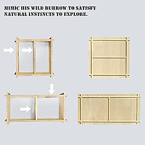 Shuoxpy Small Animal Hideout Multi-Chamber Hamster House Maze Small Pets House Habitats Decor for Hamster Mice Gerbils Mouse (S)